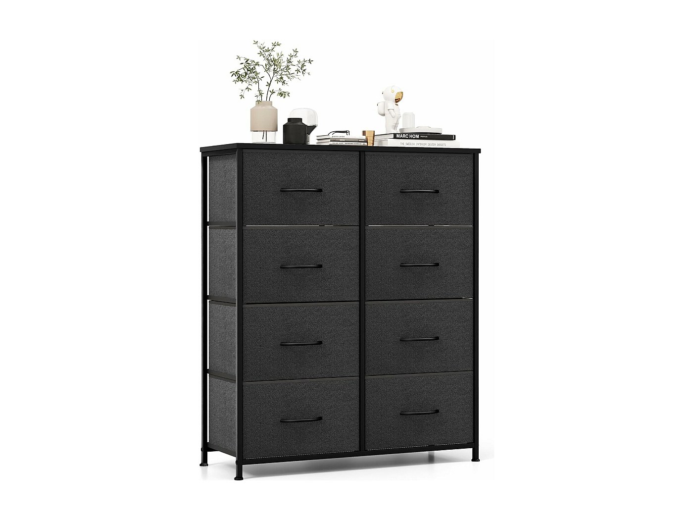 Commode Chambre 8 Tiroirs, Commode Chambre Adulte en Tissu Pliable ...