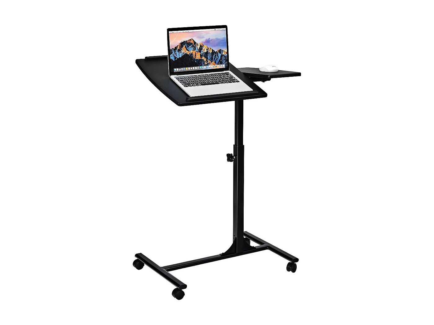 Table d’Ordinateur à roulettes Portable en MDF+Fer Hauteur Réglable 71 ...