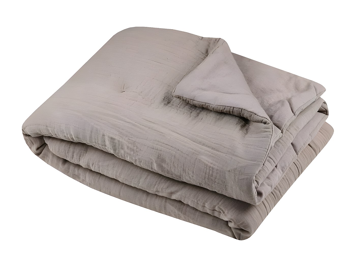 Plaid ou Edredon en gaze de coton 125 x 150 cm Pop color beige