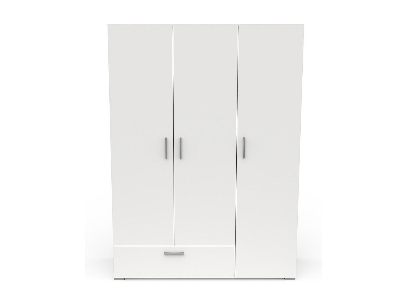Armoire 3 portes, 1 tiroir et penderie avec lingère - L134,6 cm