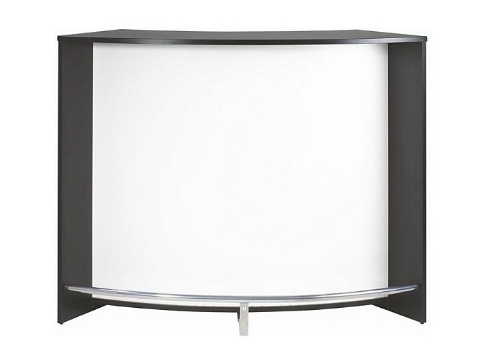 Comptoir de bar 2 portes noir et blanc Snack 134cm