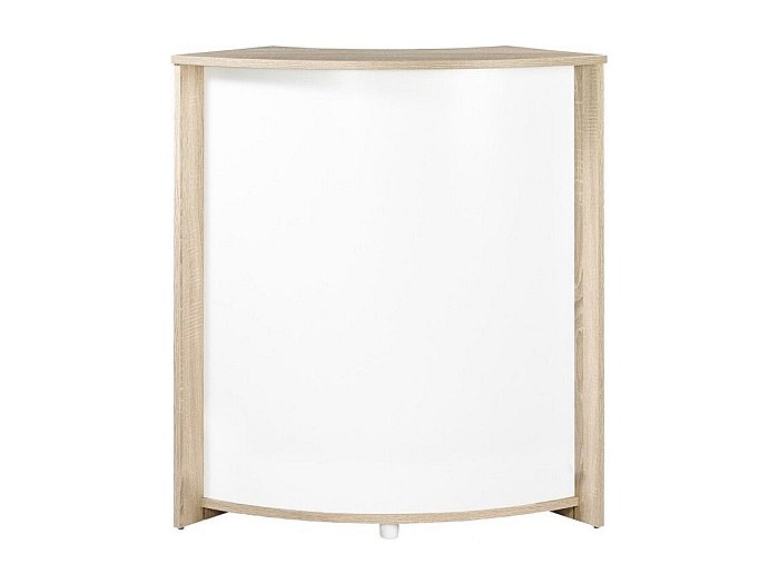 Comptoir de bar bois clair et blanc Snack 96cm