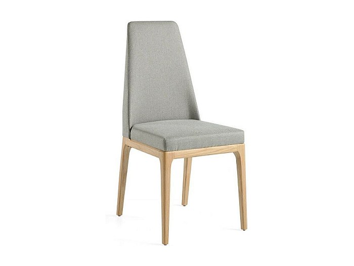 Chaise tissu et pieds chêne clair Louisa-Couleur MIRAGE 45