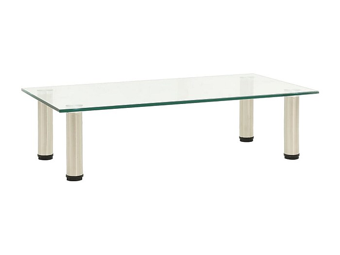 322763 TV Stand Transparent 60x35x17 cm Tempered Glass