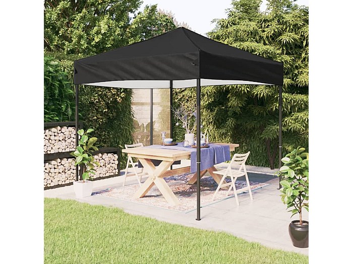 Tonnelle -Tente de réception pliable Noir 2x2 m FR152906
