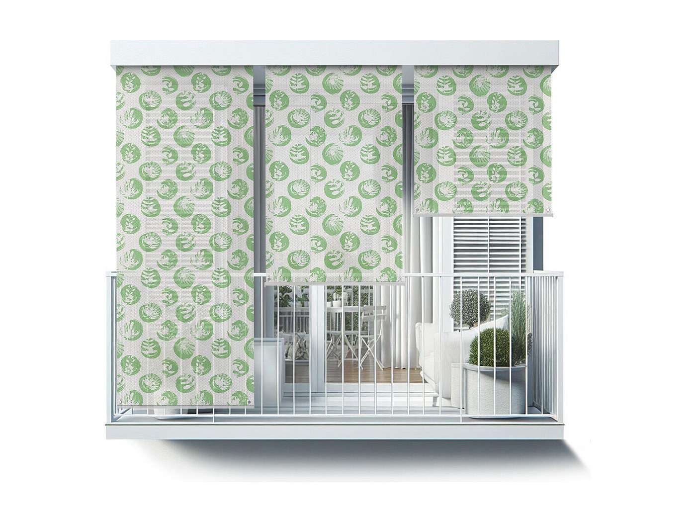 Store enrouleur extérieur unique - 120x180 cm - Feuilles dans des ...