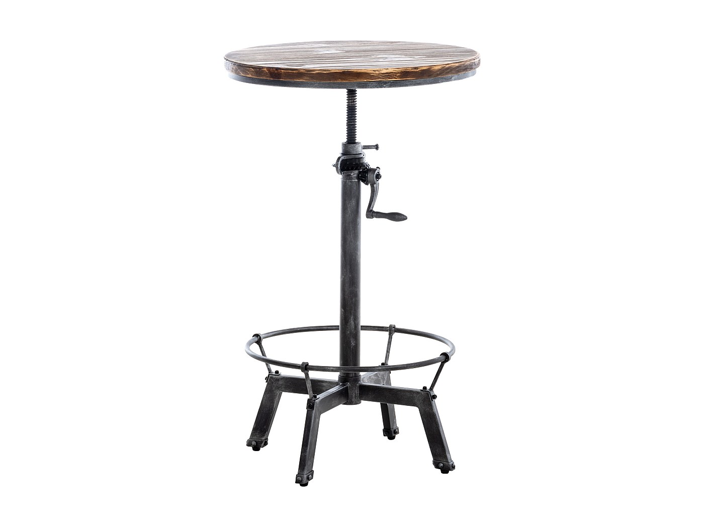 Ronde statafel - rond - Hout - Argent antique - Malita