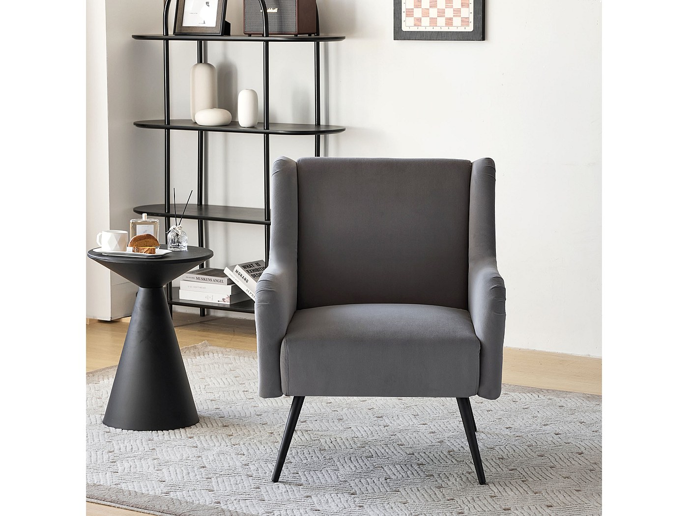 Poltrona lounge in stile moderno con schienale alto, poltrona in ...