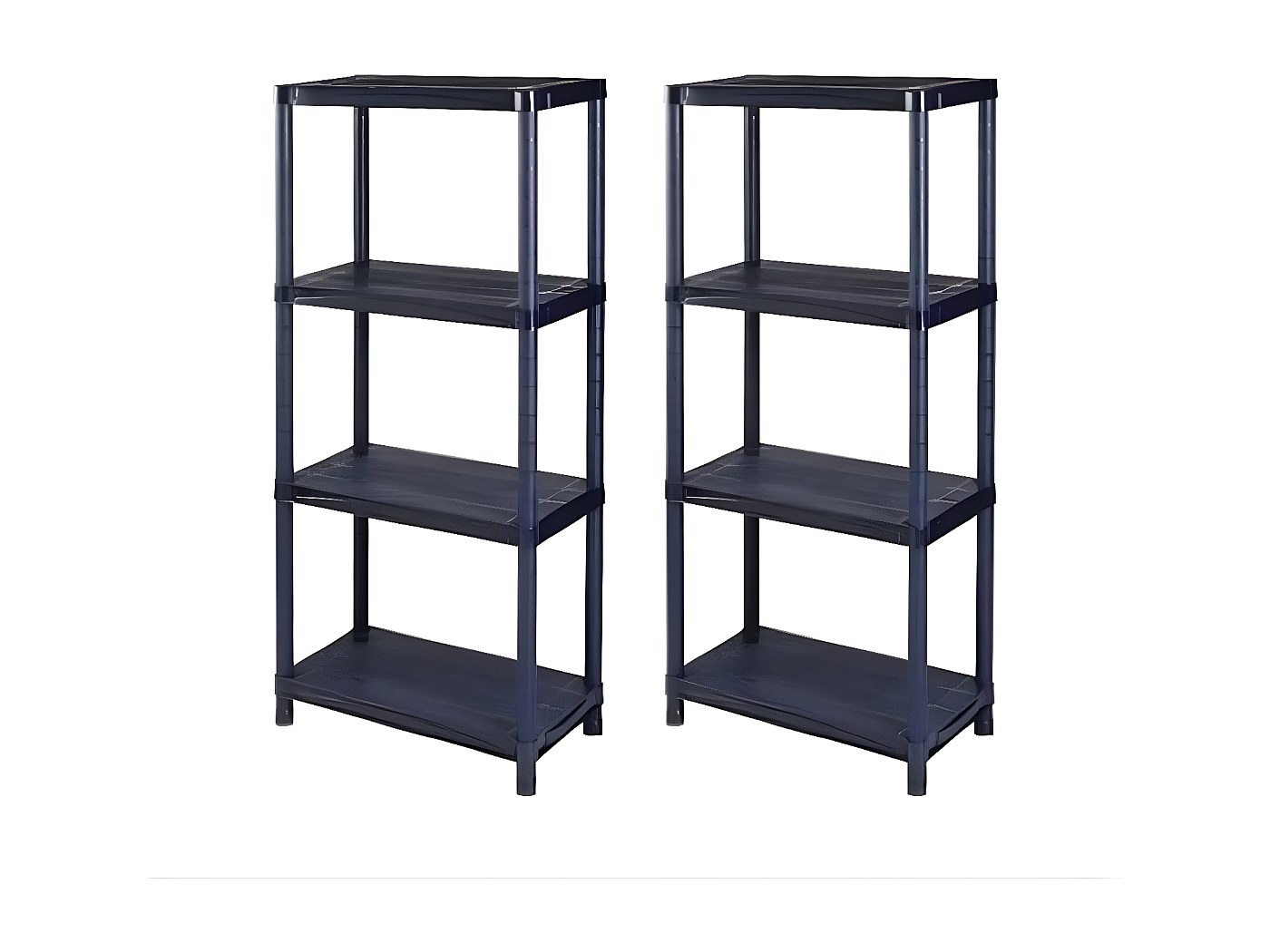 Kunststof Opbergrek, Kunststof rek, Set van 2, zwart, 61 x 30 x 130 cm ...