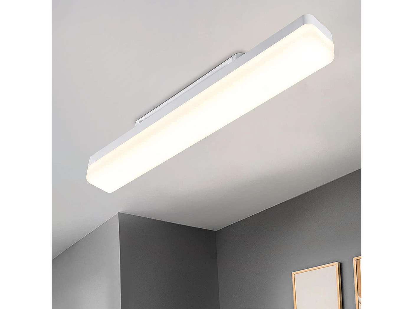 NETTLIFE LED - plafondlamp voor de keuken, lang 40 cm, daglicht, 18 W ...