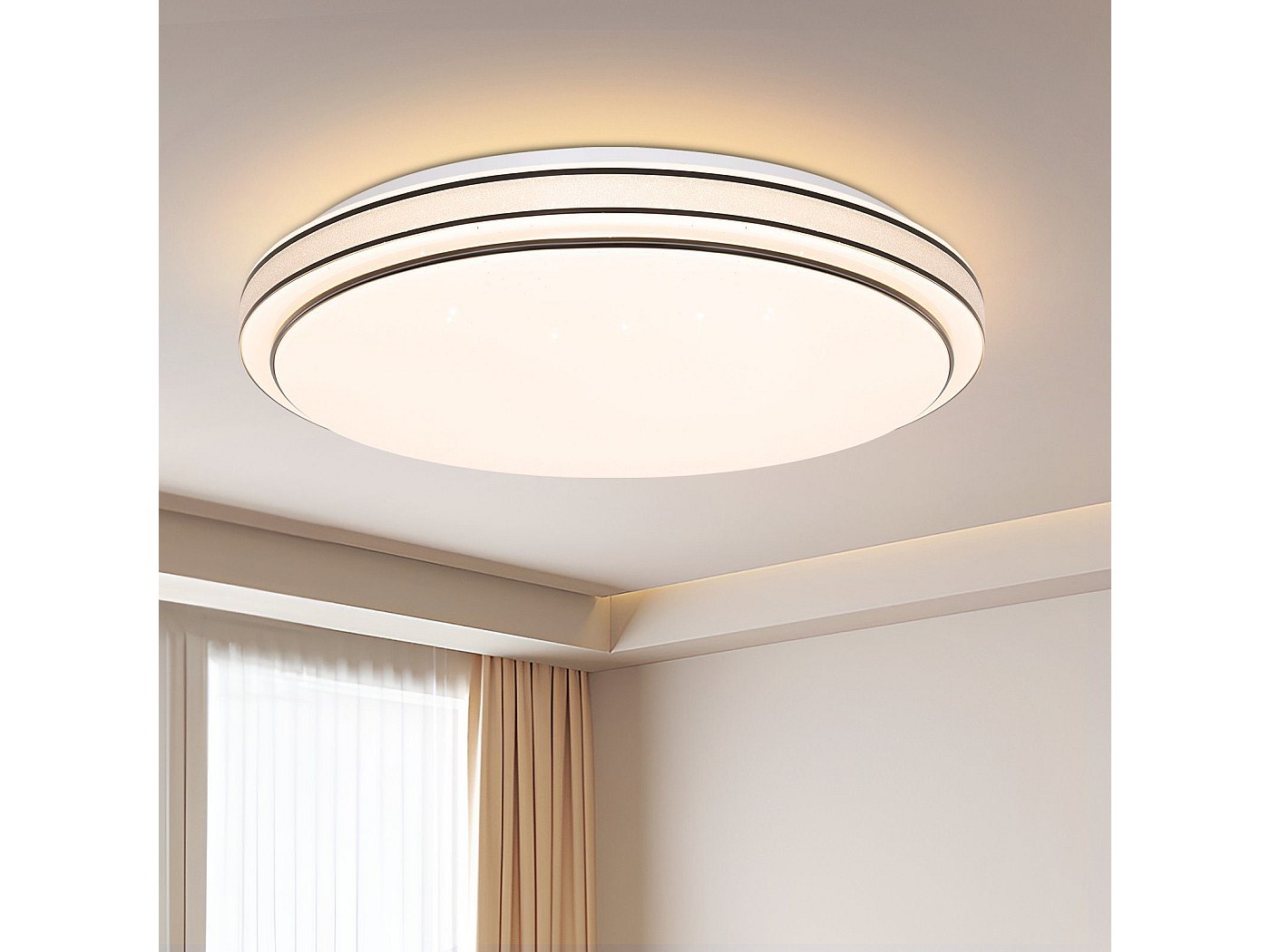 NETTLIFE LED - kamerplafondlamp - Diameter 27 cm, 12W sterrenhemel ...