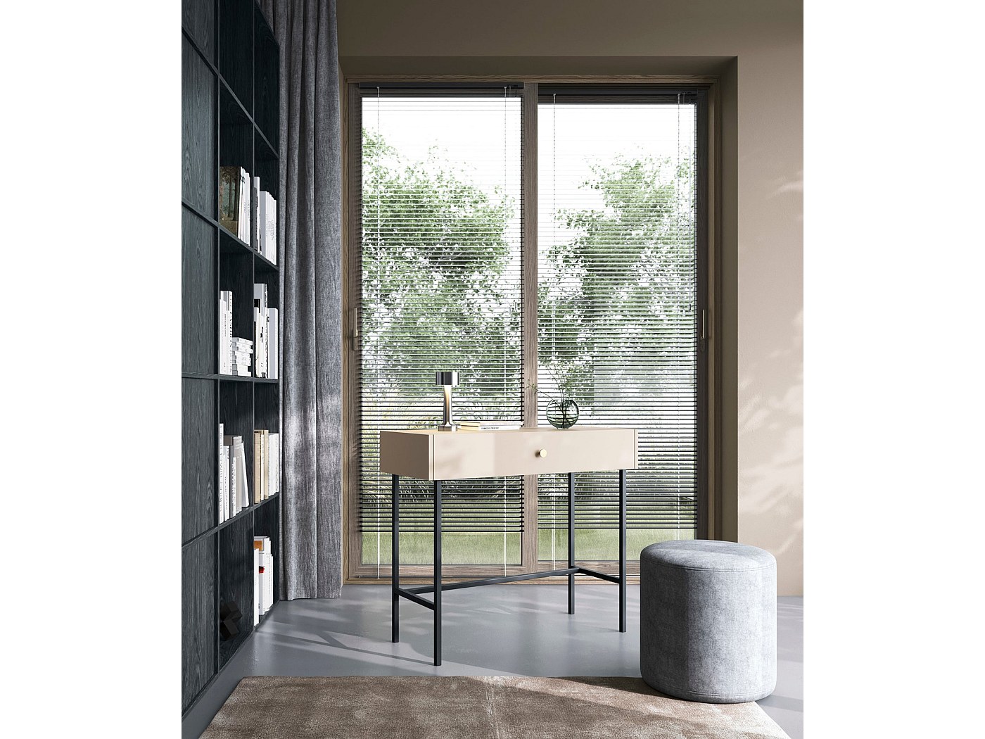 Toccatore con cassetto - Greige - 93 cm - DIVENOS