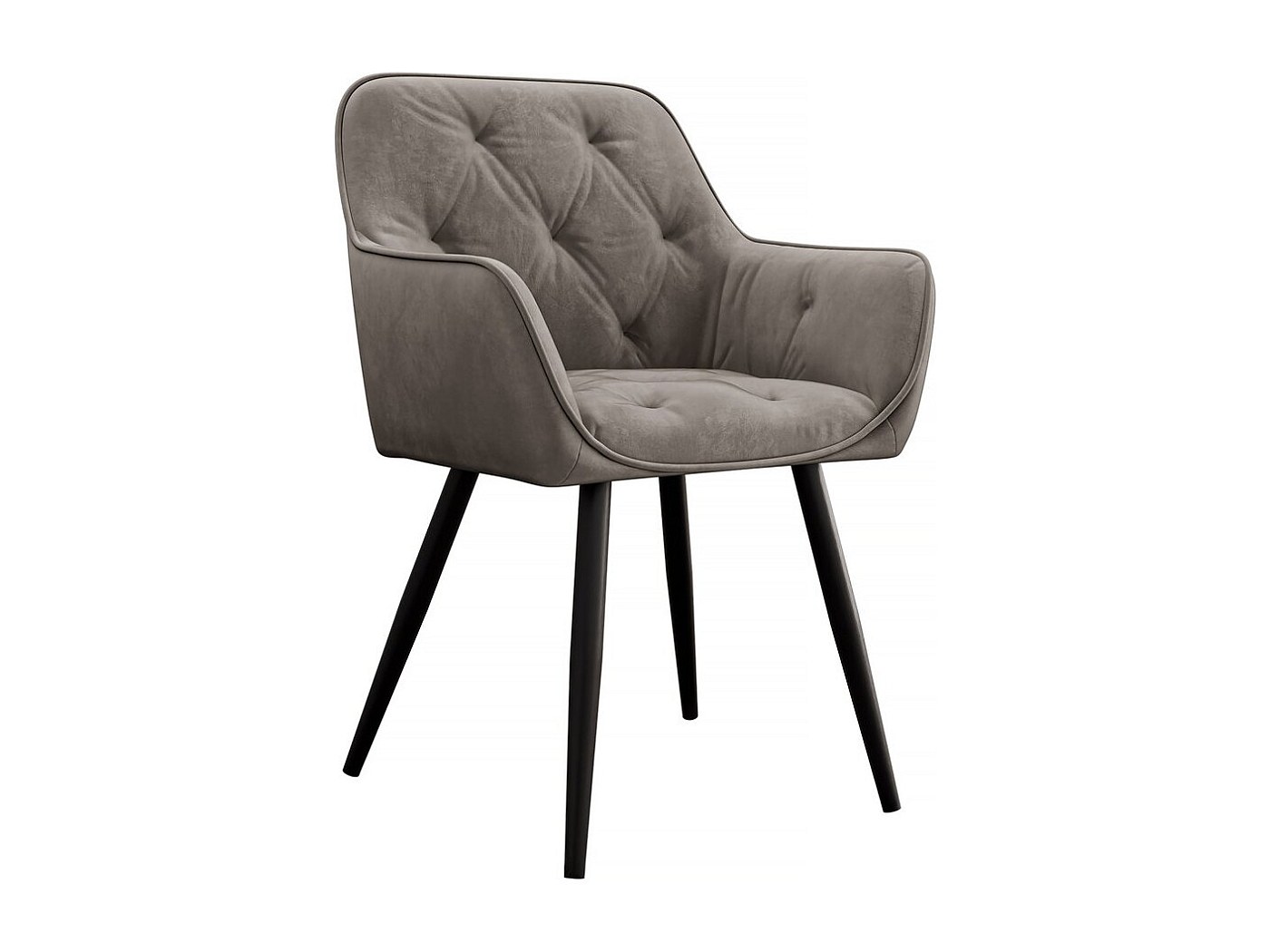 Chaise en velours "Nevada" - Taupe