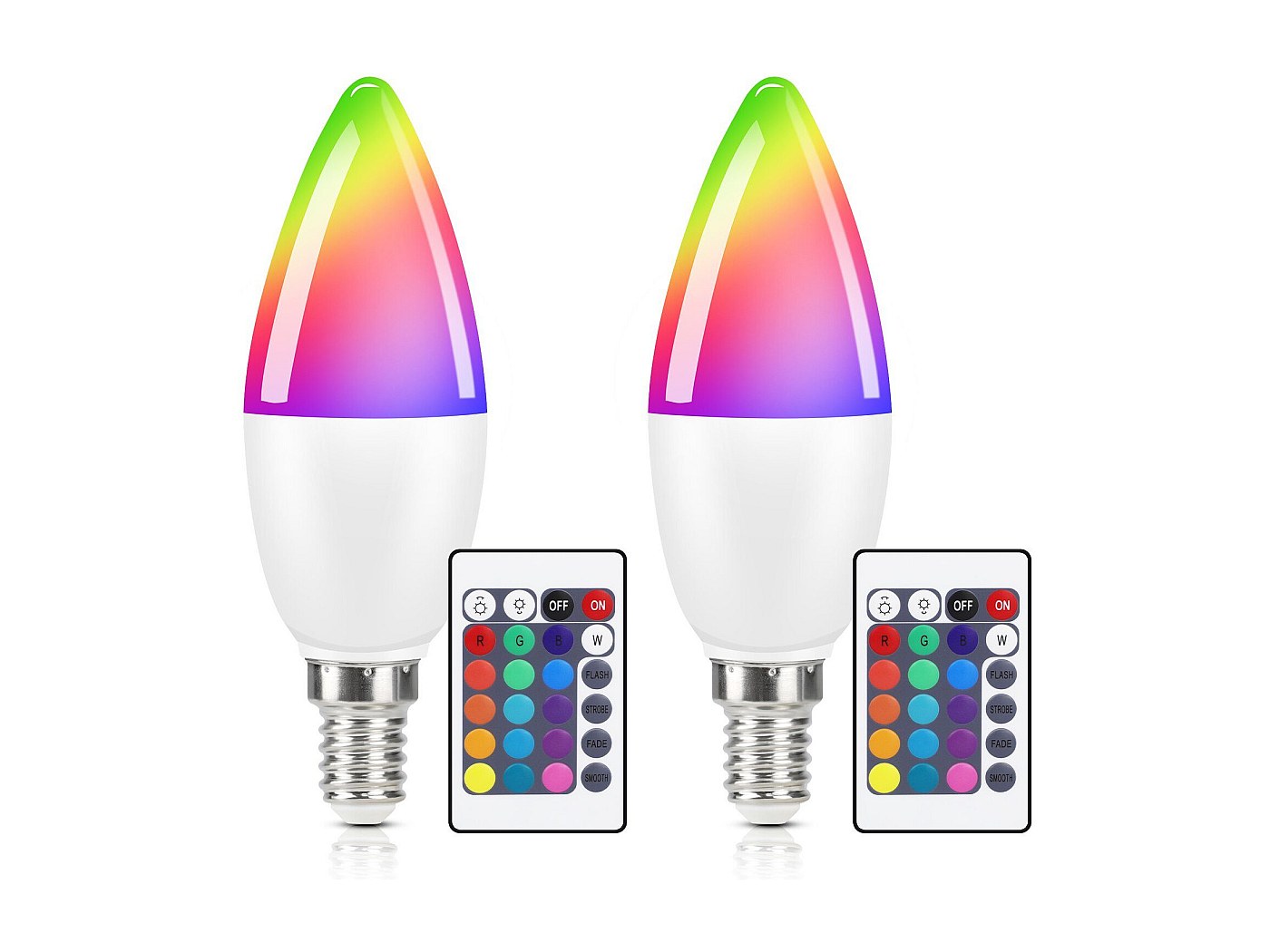 NETTLIFE RGB LED Ampoule E14-2 pièces Edison Changement de couleur Ampoule bougie 4W Ampoule à ...
