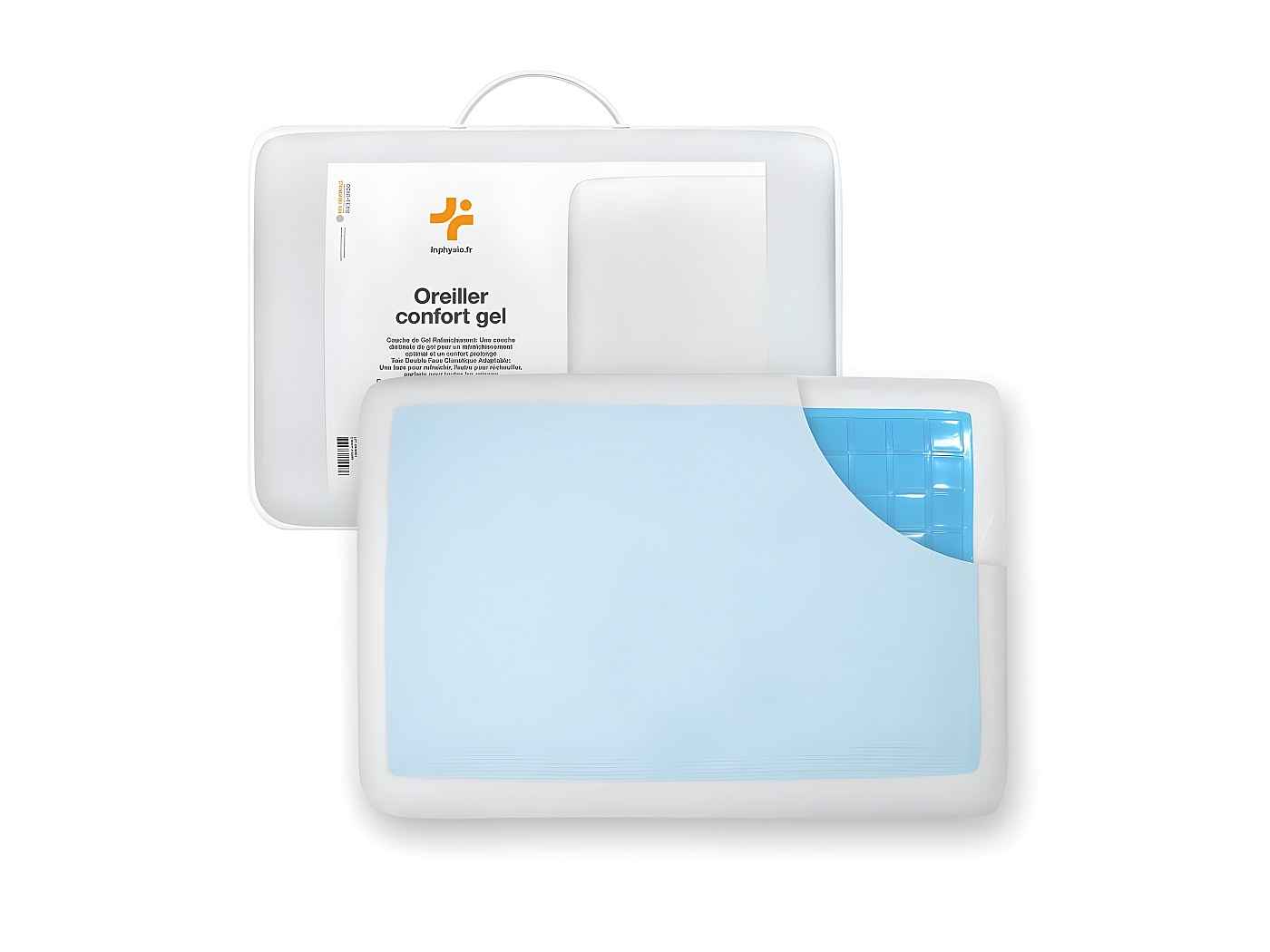 Oreiller Gel Rafraîchissant Rectangulaire 60x40 Double Face ...