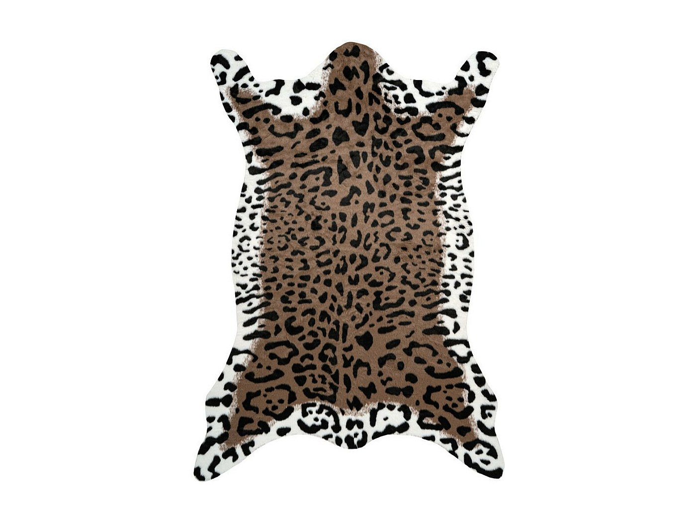 Tapis Imitation Peau de Léopard "Desert" 160x230cm Marron & Blanc