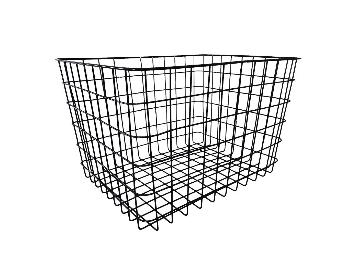 Draadmand zwart groot model H28 cm