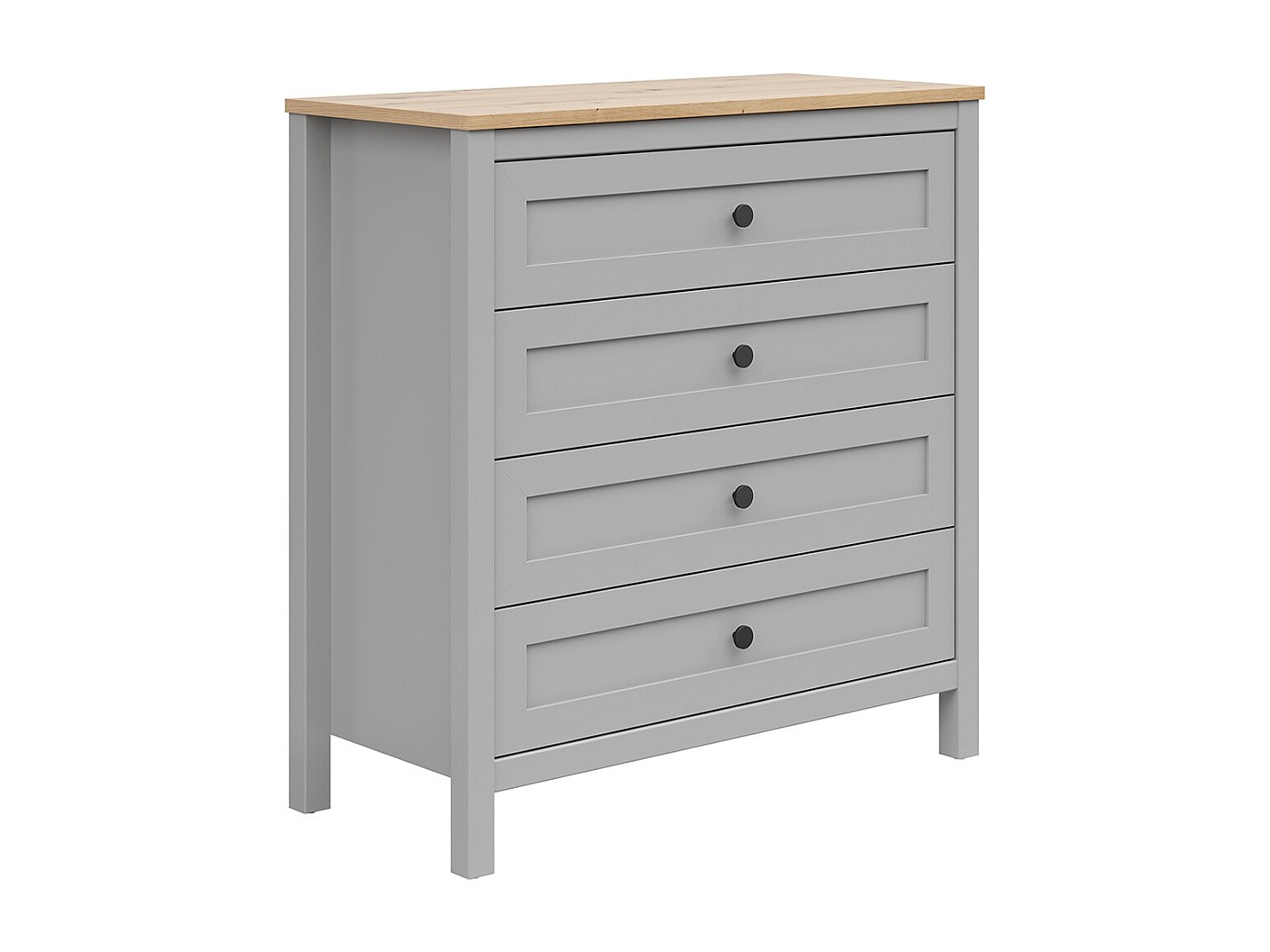 Commode 4 tiroirs Juno Gris