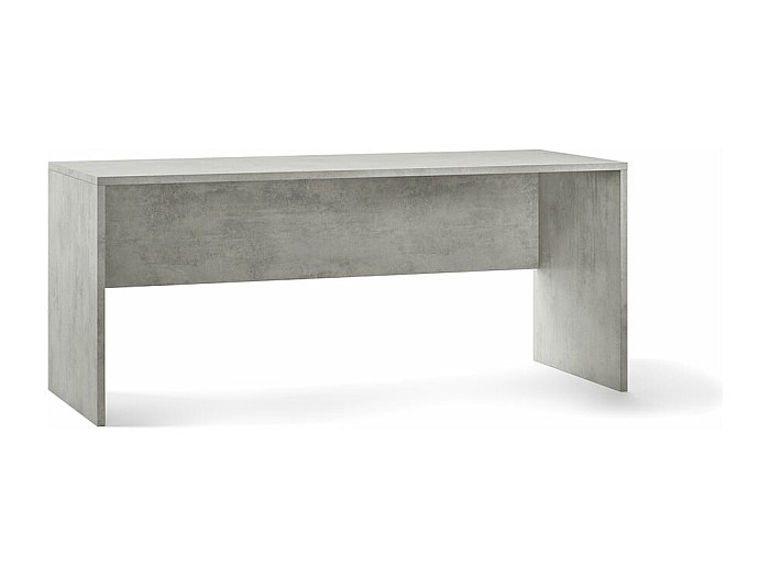 Scrivania l180 in kit in truciolare nobilitato color cemento