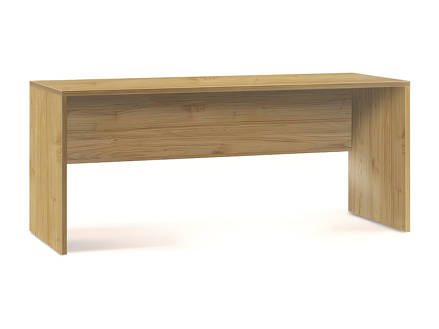 Scrivania l180 in kit in truciolare nobilitato color noce stelvio