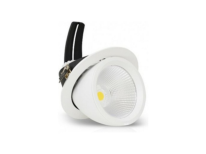 Spot LED Escargot Rond Orientable 60W 4000°K plus Alimentation Electronique