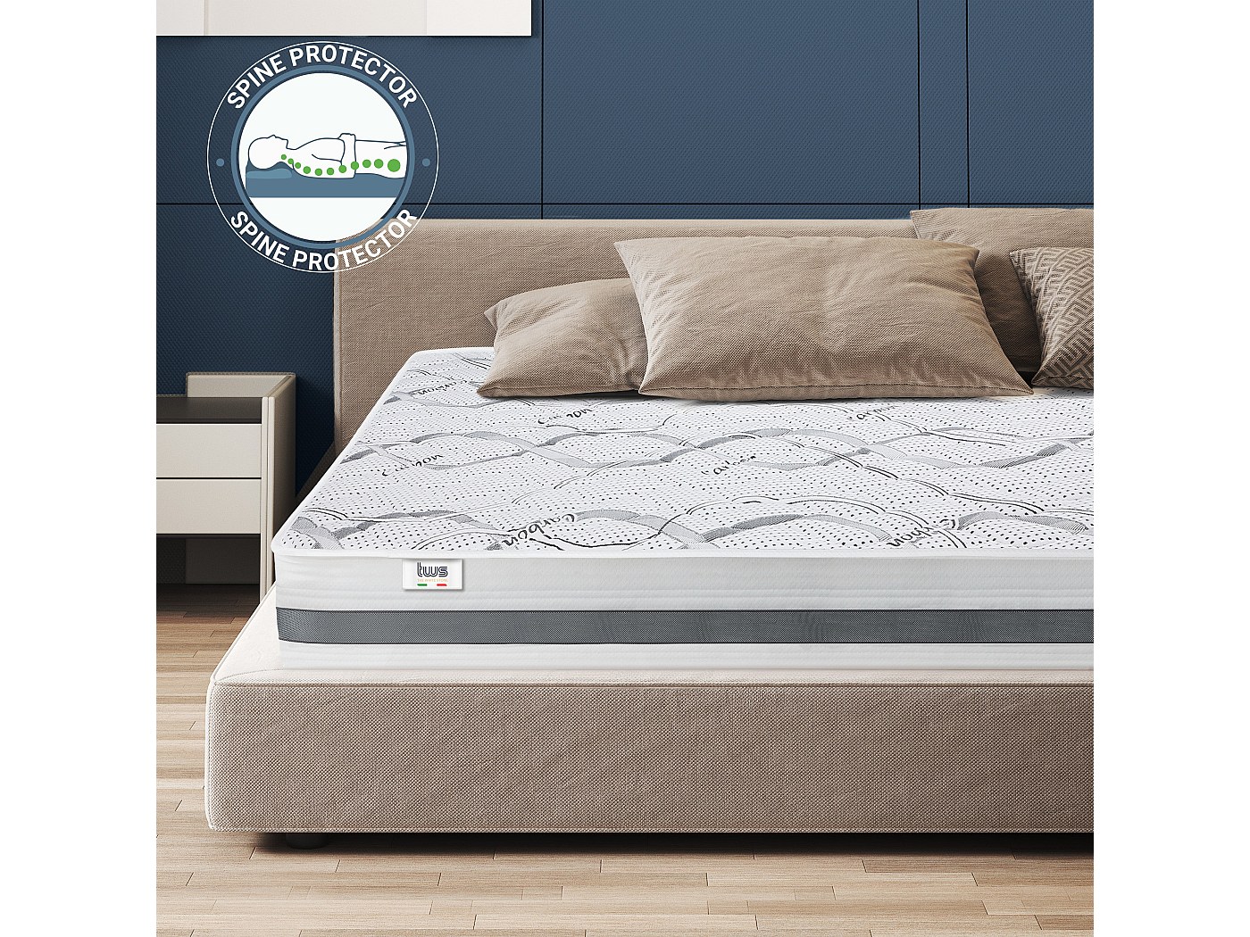 Matelas Simple 125 x 185 à mémoire de forme| Premium Quality | Hauteur ...