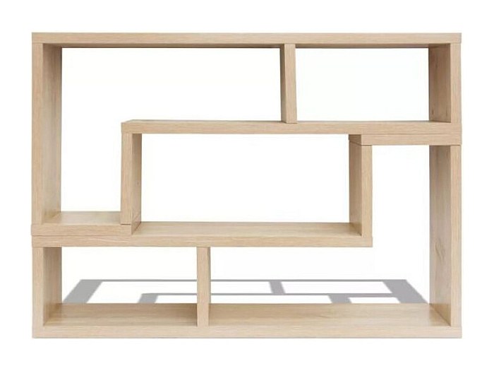 Meuble de rangement modulable bois chêne clair Chickie L 120 x H 56-28 ...