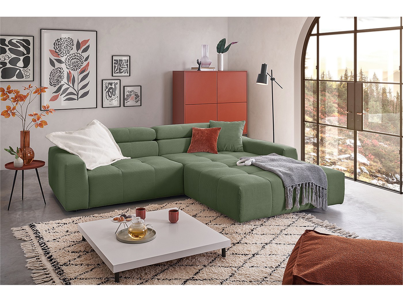 Hoekbank - Groen Koord - RENO