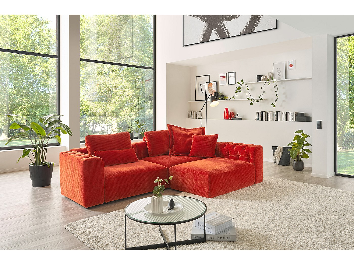 Modulsofa - Rot Cord - SEPHI