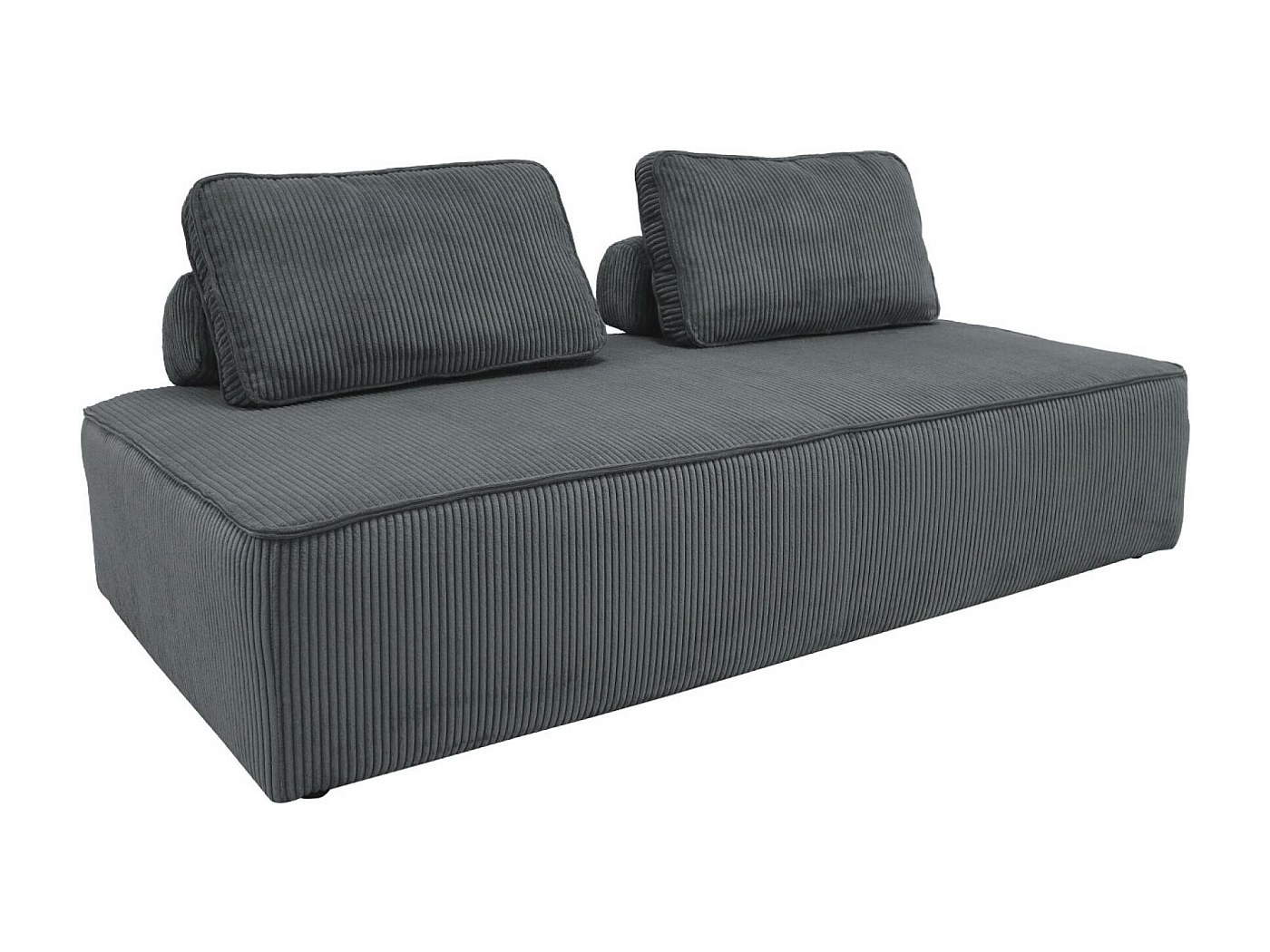 Chauffeuse 2 places canapé modulable gris foncé