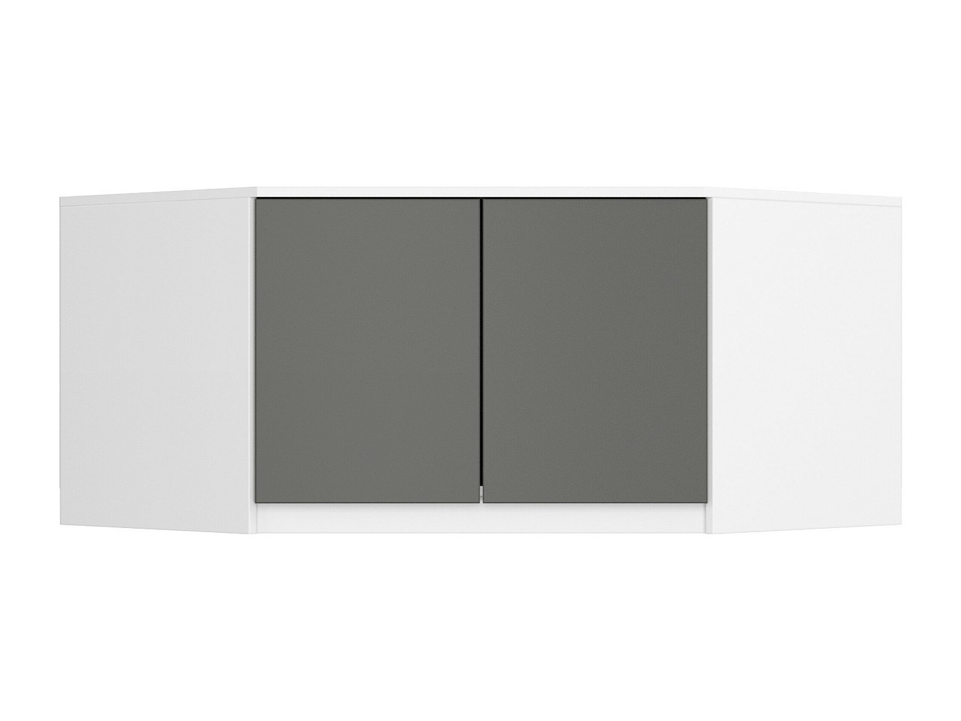 Altillo para armario AKORD S100 Blanco 100 cm 2 puertas en Gris Grafito ...