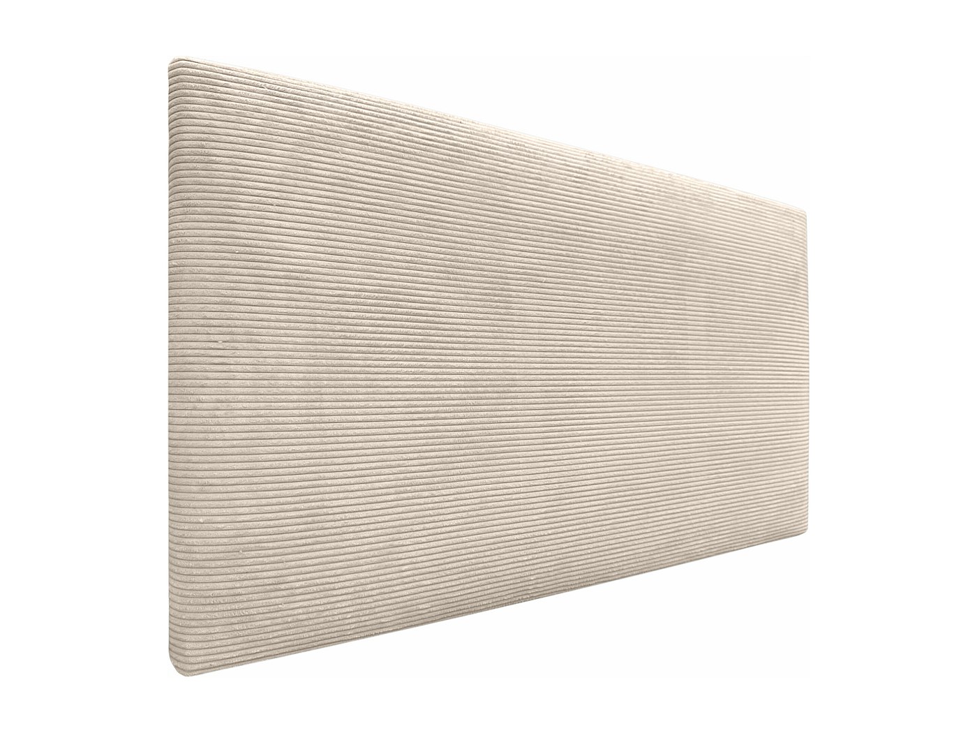 DHOME Effen corduroy hoofdeinde 95x50 bedden 80/90 - Beige