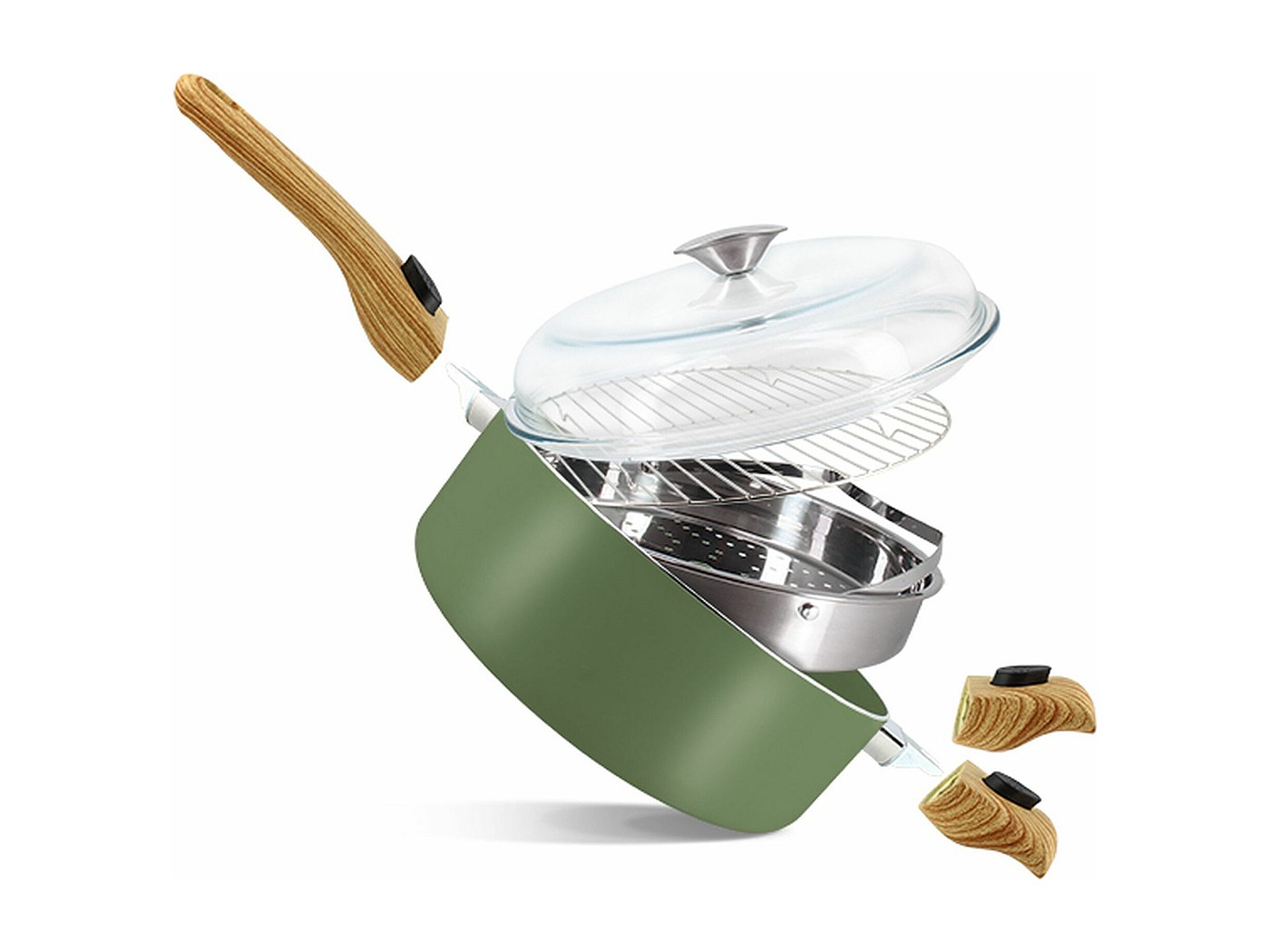 Menastyl - Set Culinaire Multi- Usage Olive 28cm En Aluminium Induction