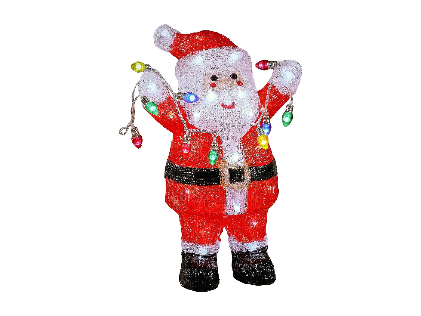 LED figurine de noel en acrylique et pvc et cuivre et led - 35 x 22 x ...