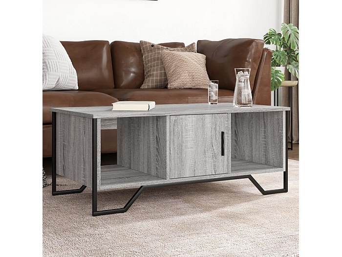 Mesa de centro madera de ingeniería gris Sonoma 100x51x40 cm