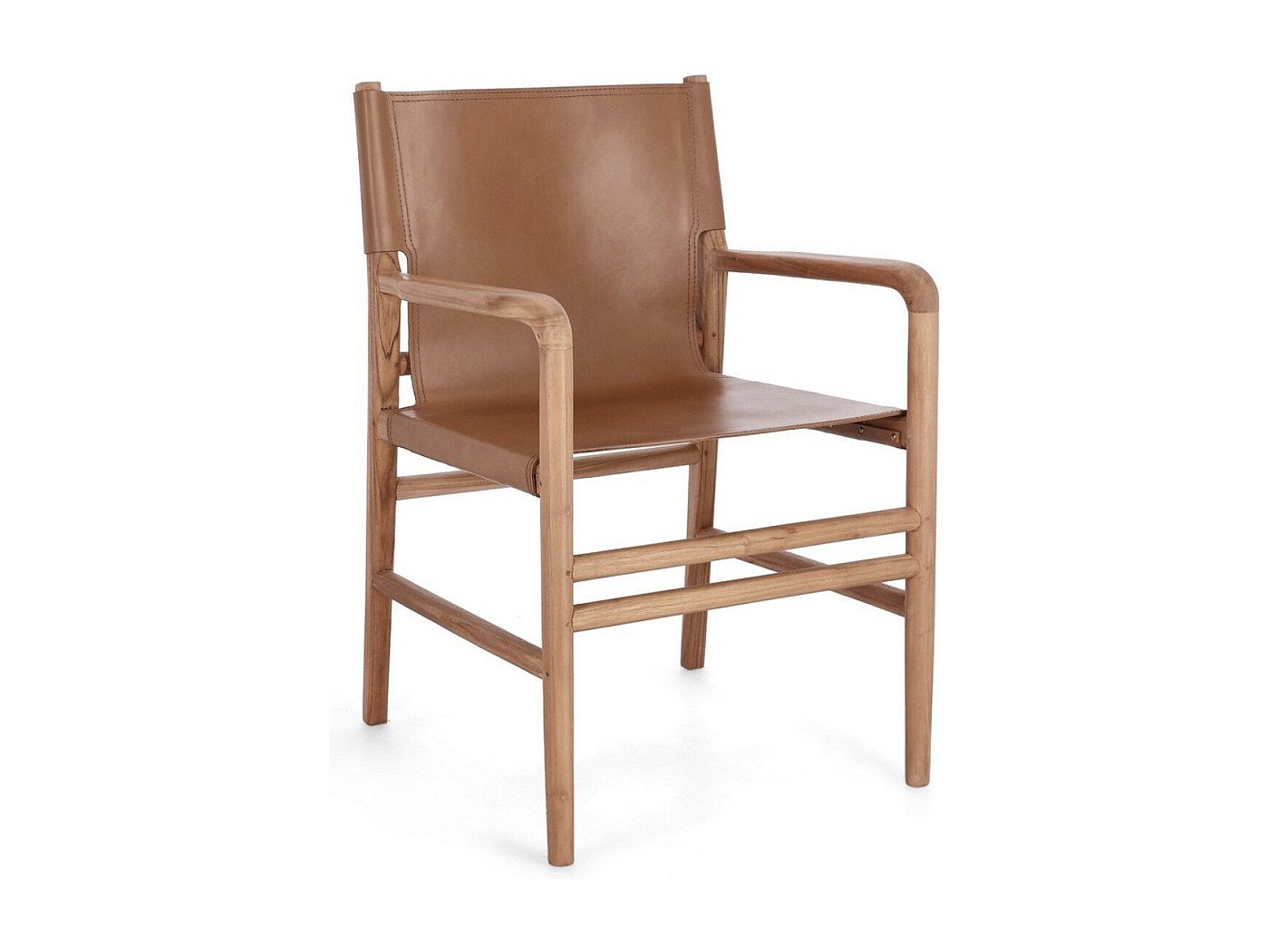 Fauteuil en bois de Teck et cuir Karole – Modernité et durabilité ...