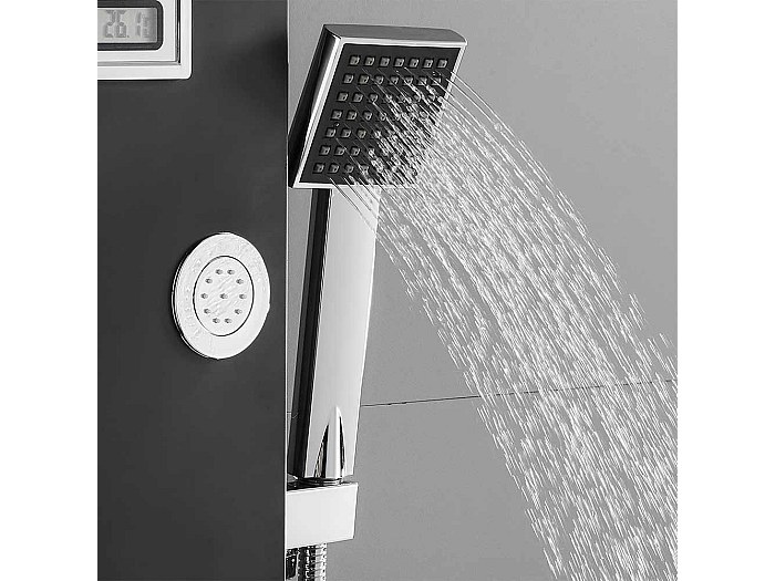 CDouchepaneel Zwart LED Douchepaneel voor Badkamer Hydromassages ...