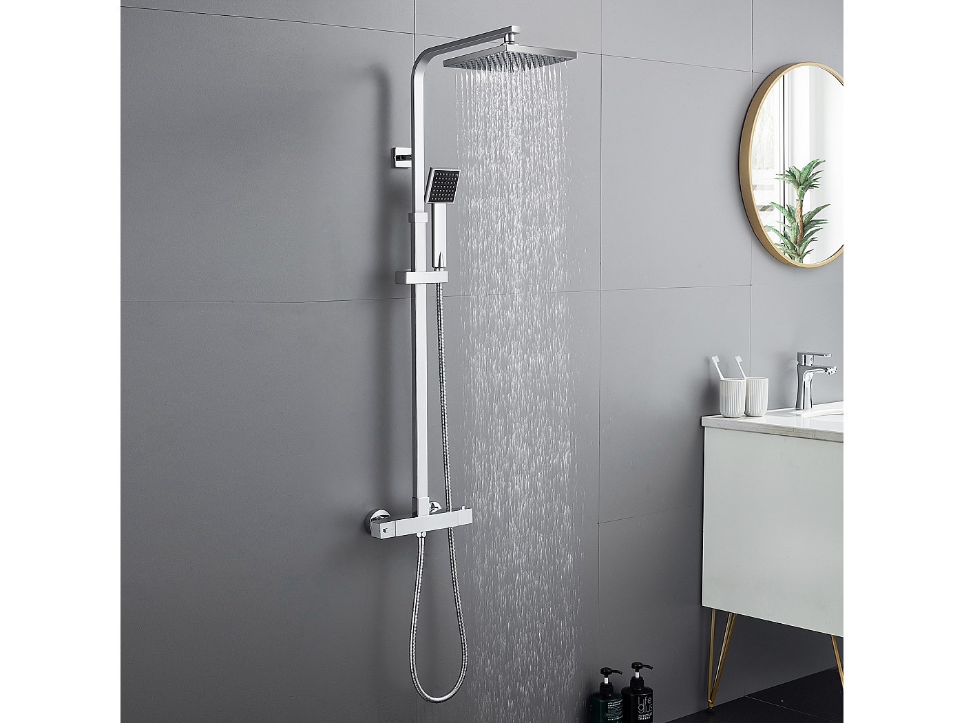 Colonna doccia termostatica,Regolabile in altezza,Sistema doccia con ...