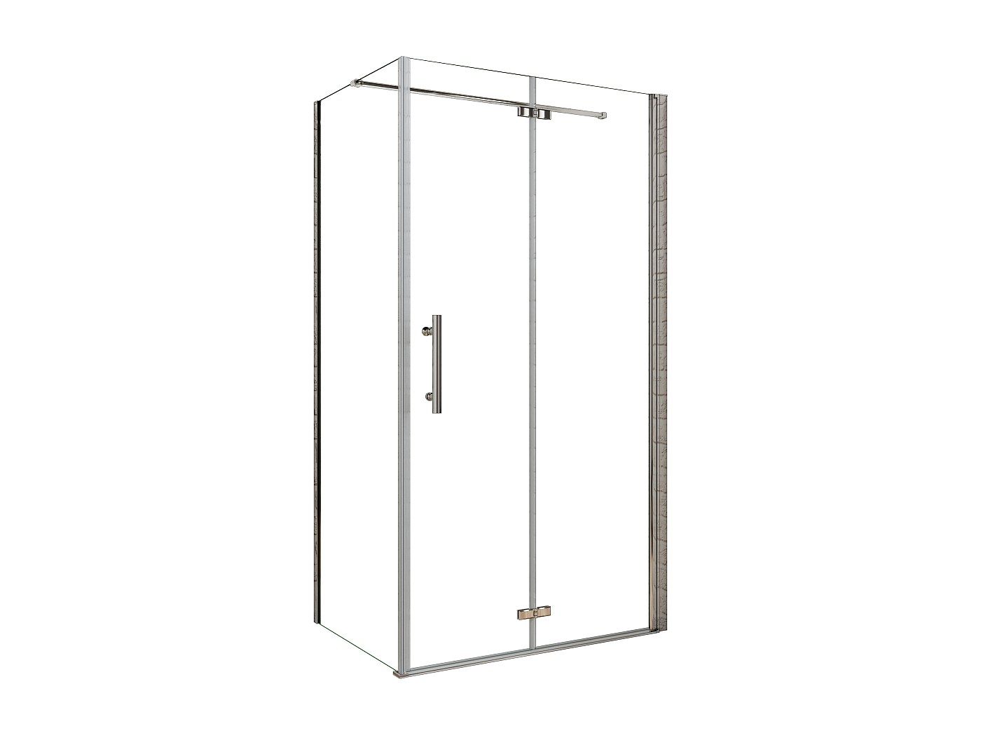 AICA Mampara de Ducha Frontal Plegable+Panel lateral,Barra 90cm,Perfil ...