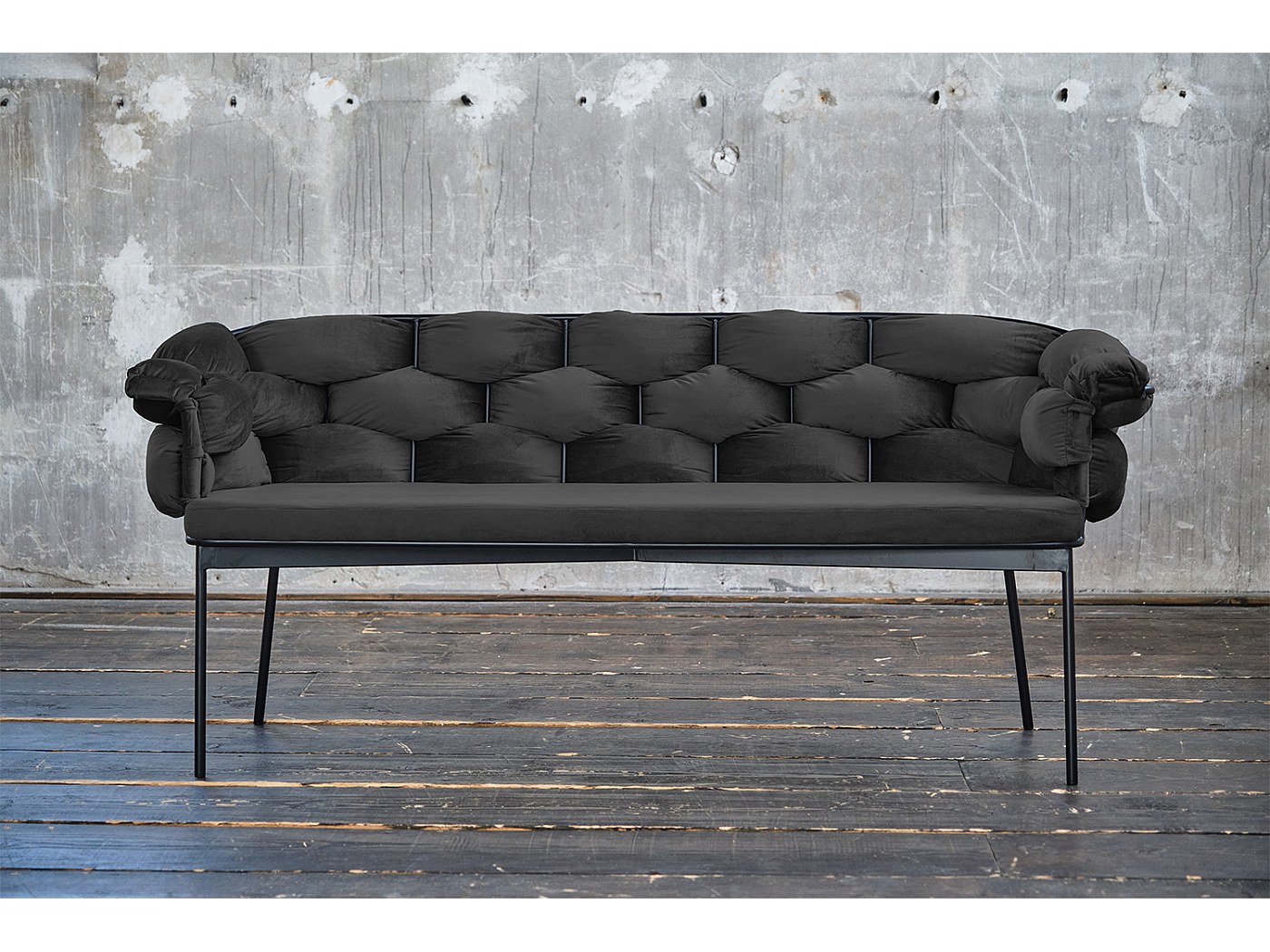 Banco - Negro terciopelo - MONTY