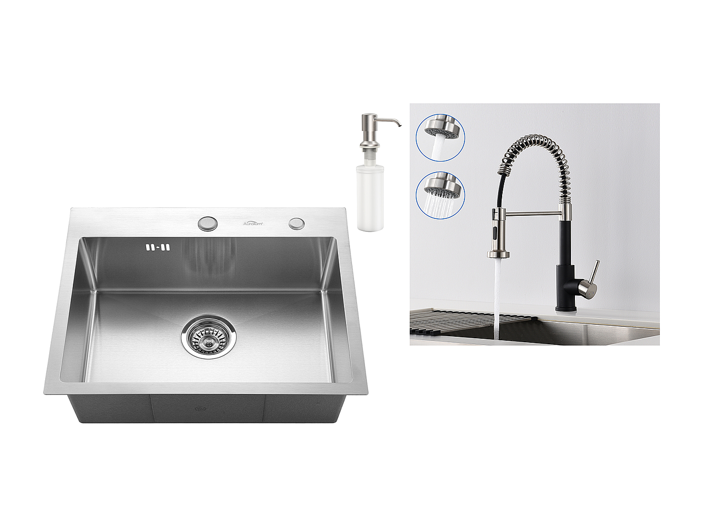 Aanrecht Keuken 1 Bak 55*45CM Inbouw AanrechtOp te zetten met ...