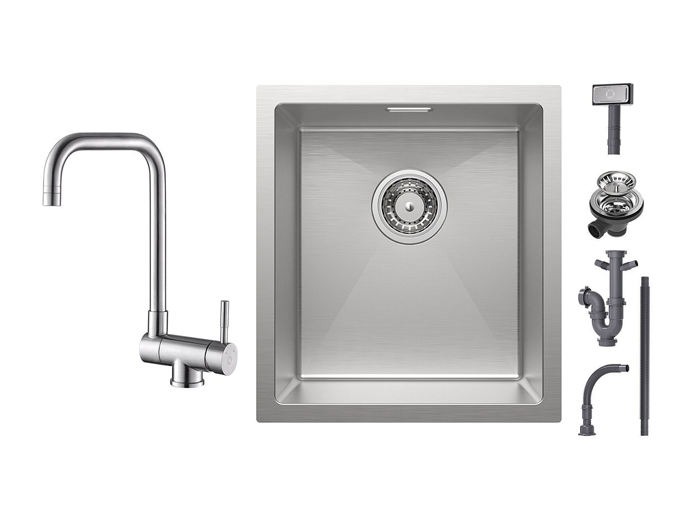 Cecipa max Fregadero de Cocina 1 Seno 40x44cm - Fregadero de Acero ...