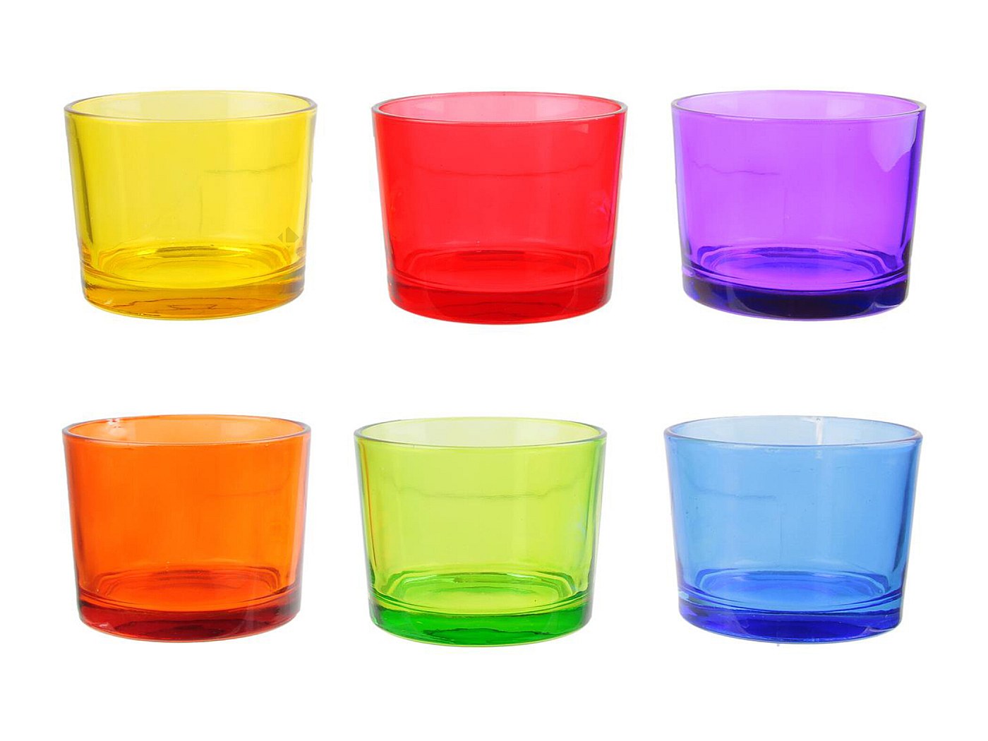 Lot de 6 verres à eau colorés 16cl collection NUANCE multicolore