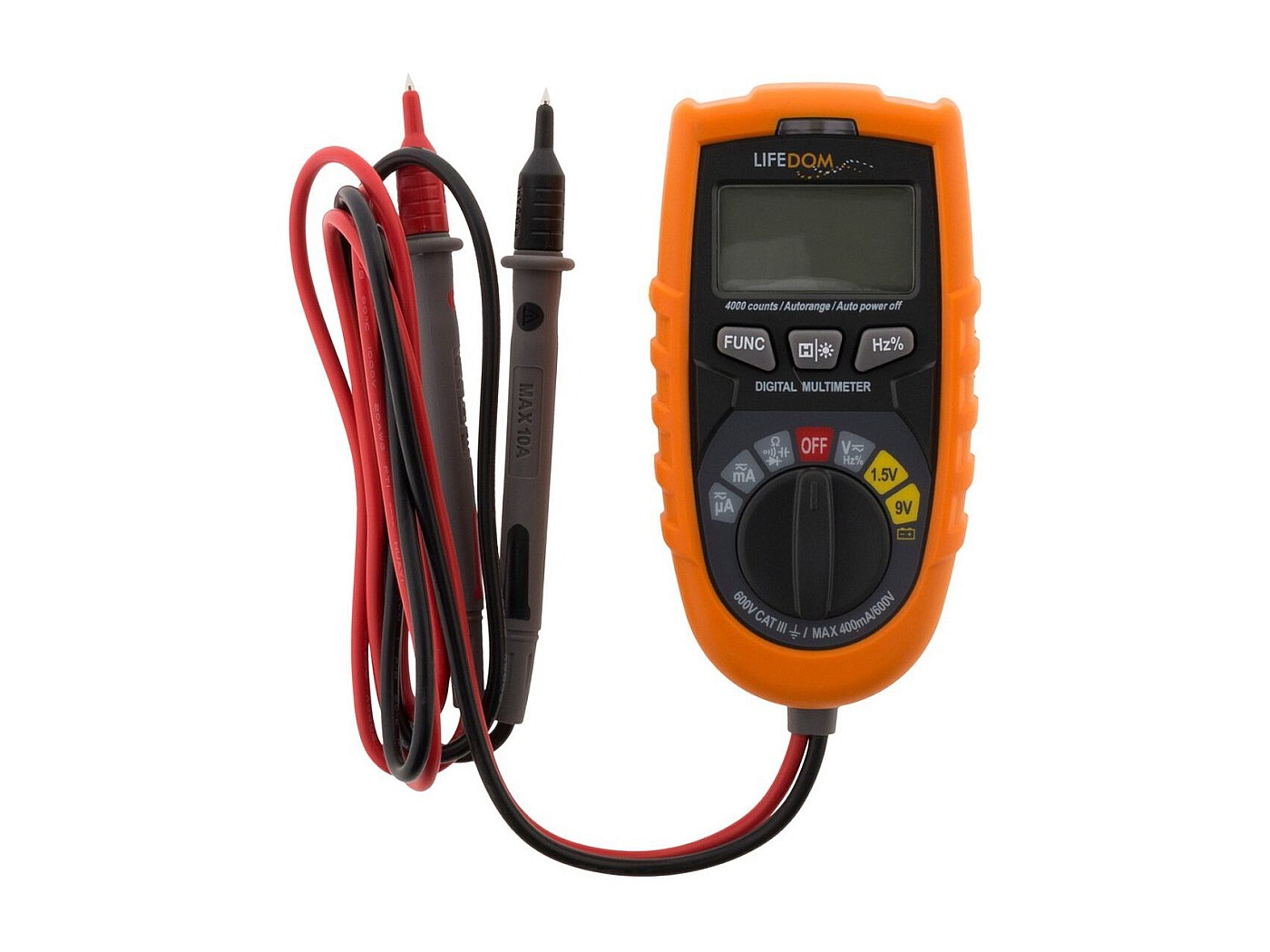 Multímetro digital automático com detector de corrente e metal - Zenitech