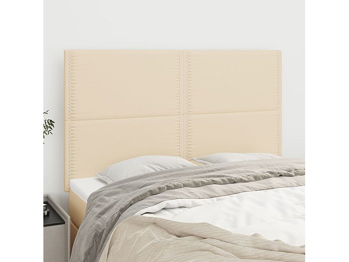 Testiere 4 pz Crema 72x5x78/88 cm in Tessuto