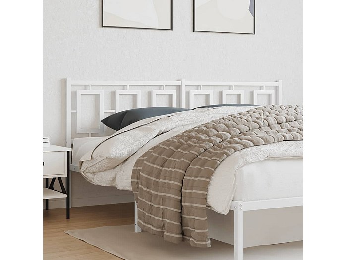 Testiera in Metallo Bianco 180 cm