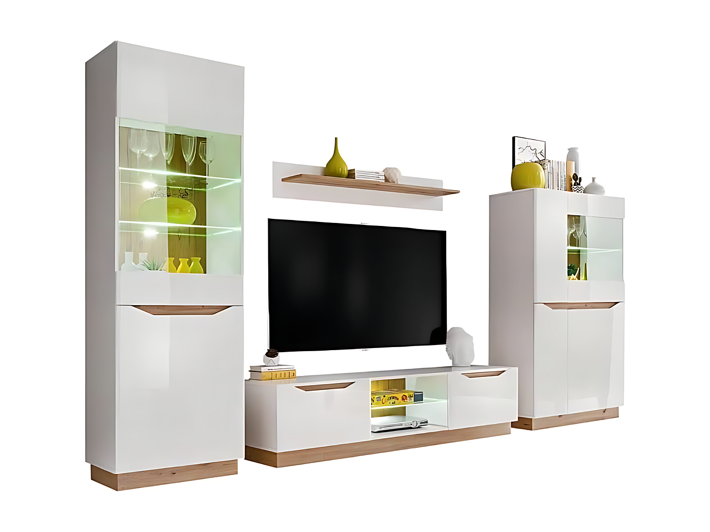 Fame wandmeubel (Wit-Artisan Eiken)