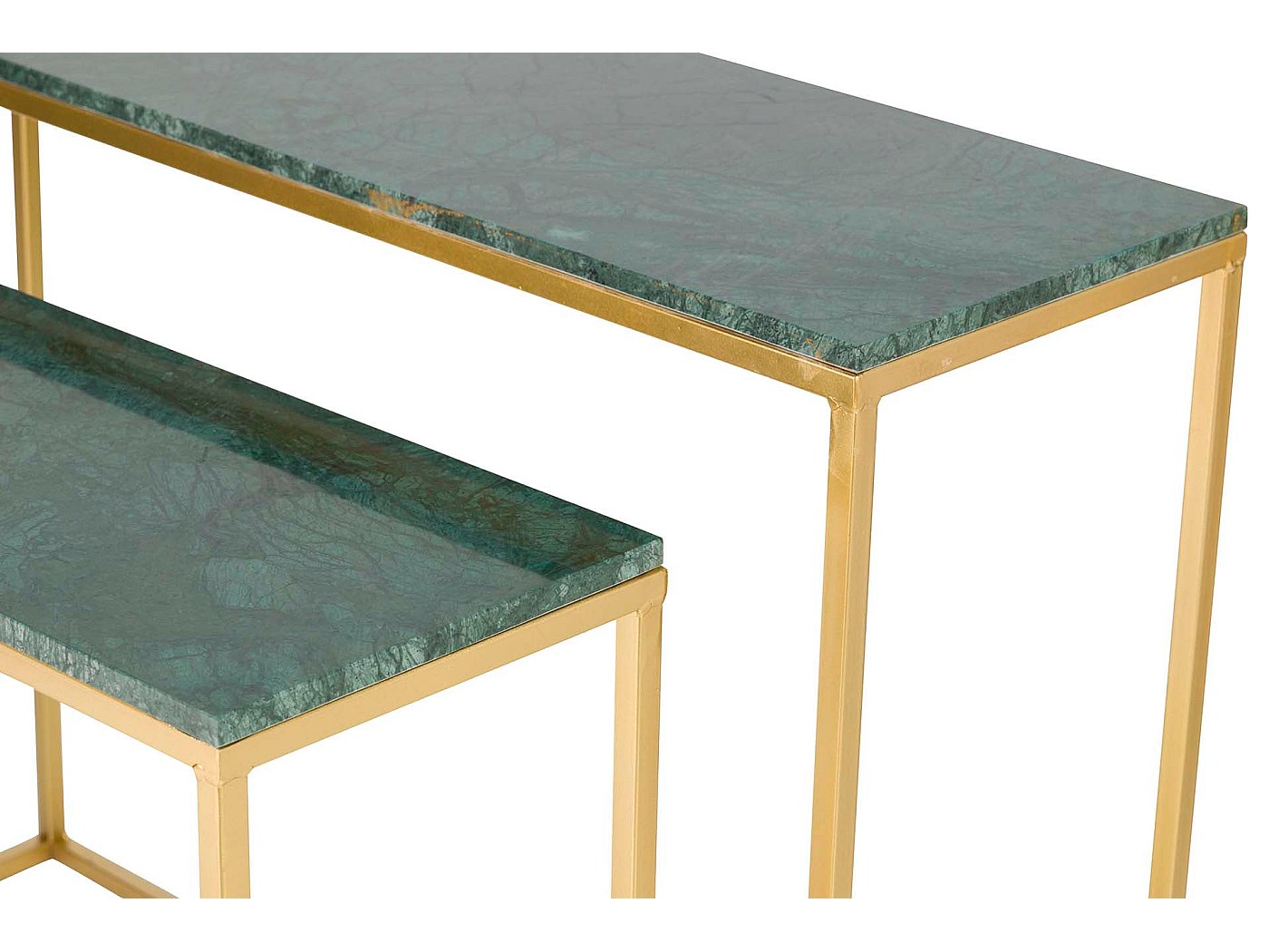 Set 2 Consolas Metal Marmol 100x30x75 91x26x66cm