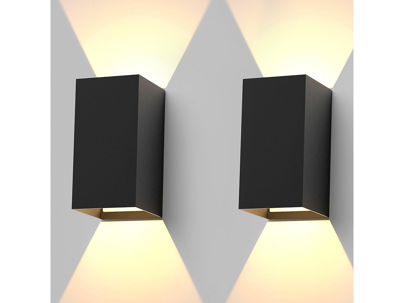 NETTLIFE Lámpara de pared LED interior - 2 luces exteriores de pared ...