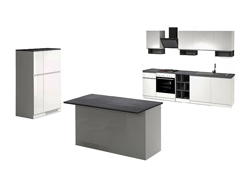 Cuisine complète Dantenucc, Ensemble avec garde-manger, Meuble de ...